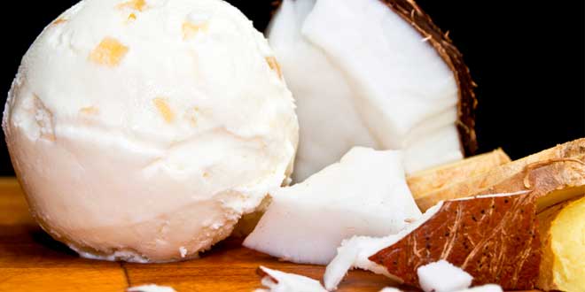 Receta de Helado de Coco Casero saludable - HSN Blog