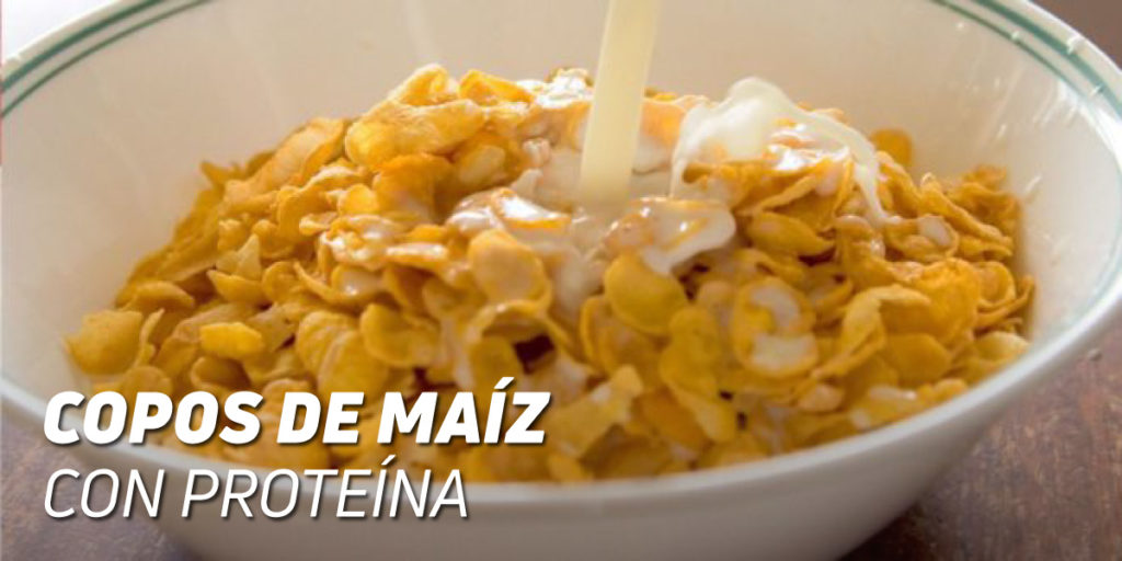 Receta de Copos de Maíz con Proteína para dieta fitness