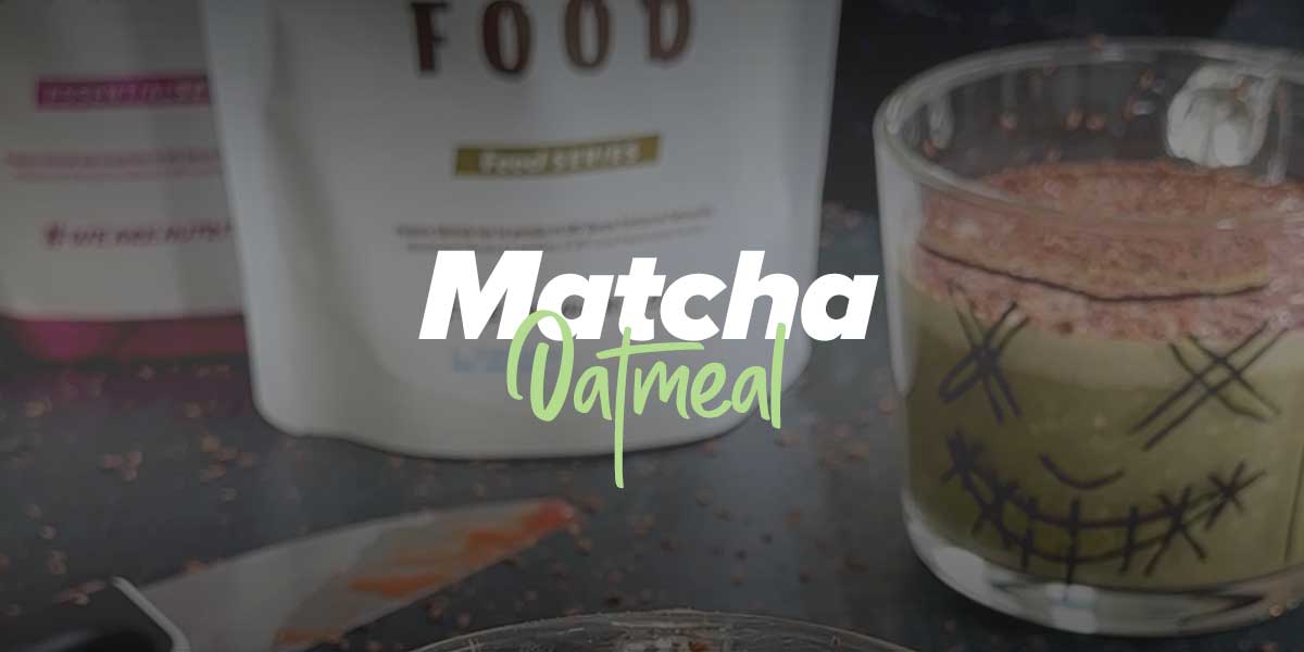 Matcha Oatmeal Postre Terrorífico para Halloween