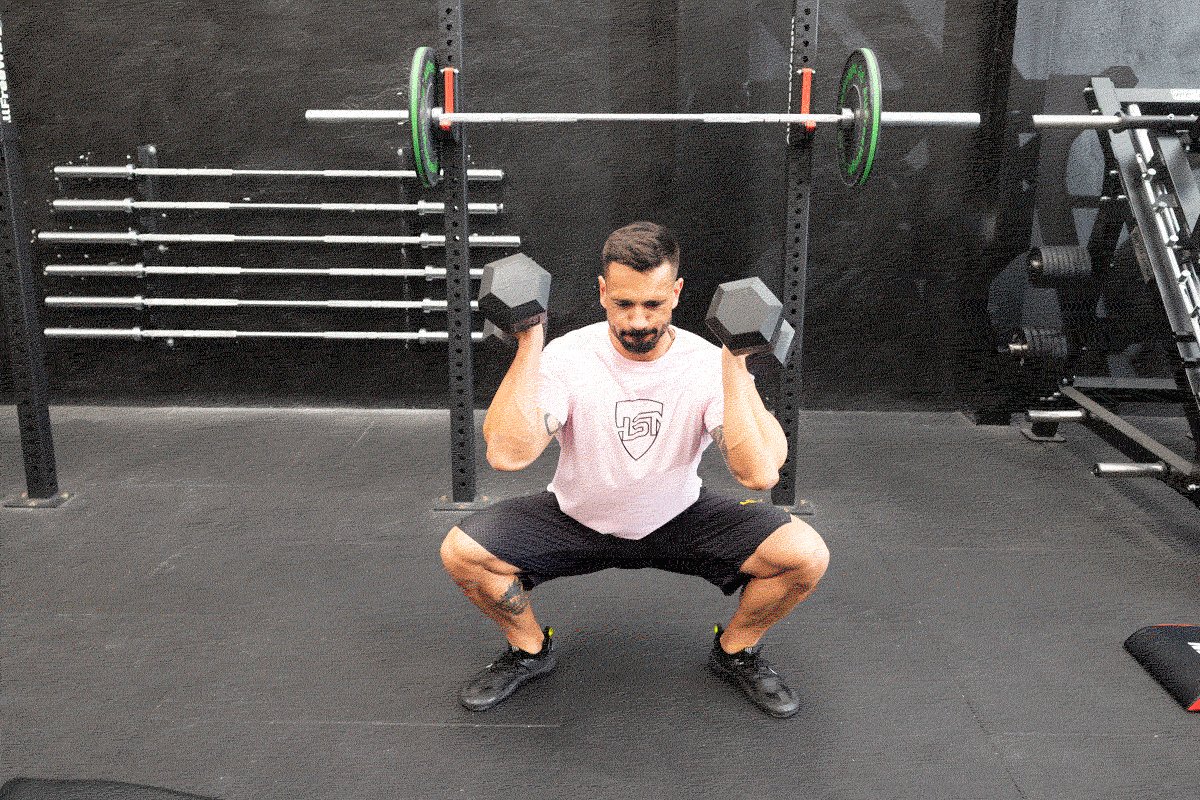 Cómo hacer sentadillas con mancuernas paso a paso | HSN