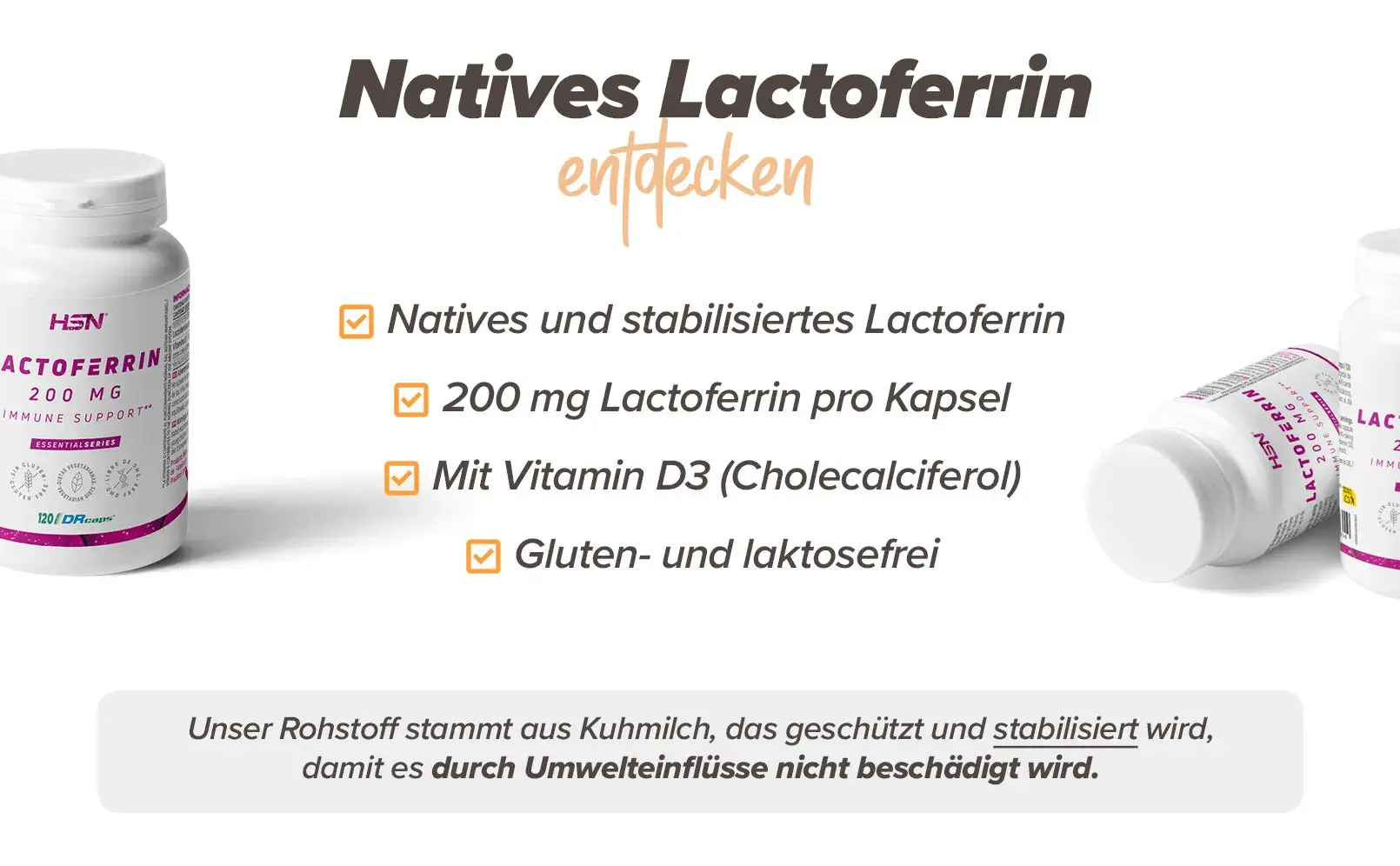 Lactoferrin 200 mg kaufen (in Kapseln) - HSNstore