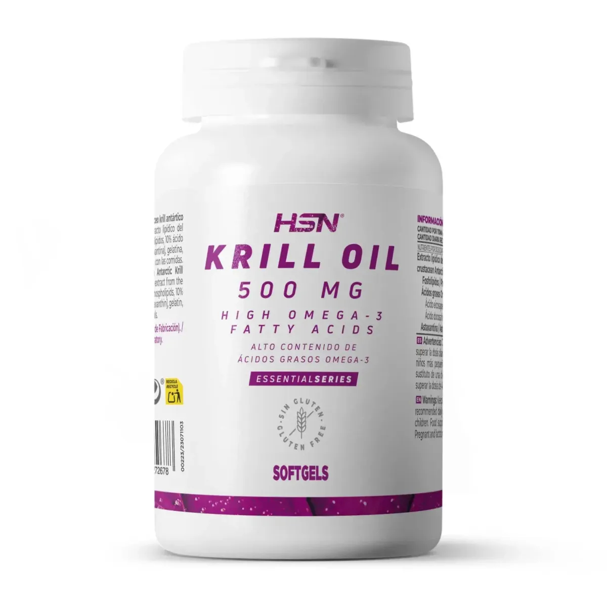 Huile de Krill 500 mg - Oméga 3 + DHA - HSN