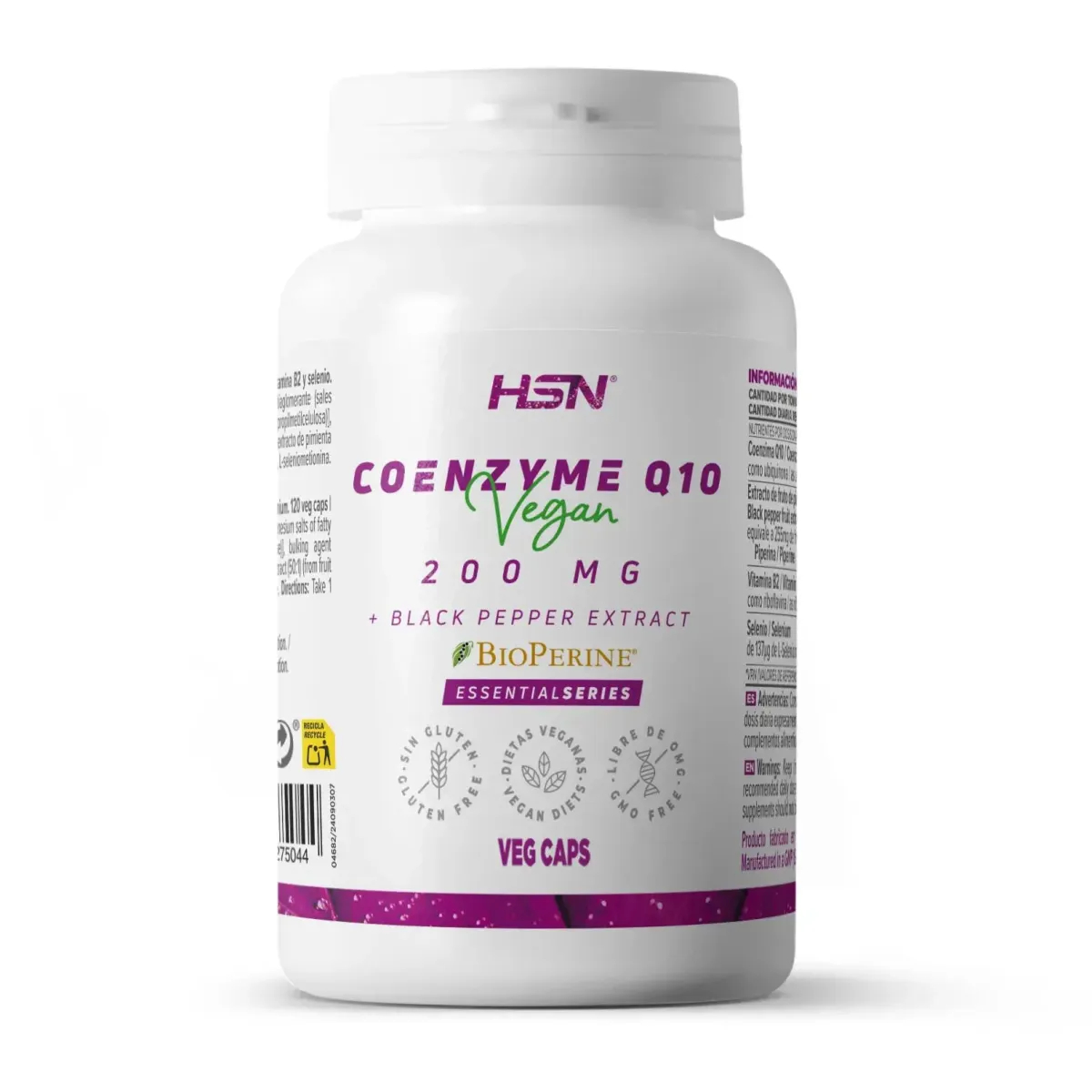 Coenzyme Q10 200mg - With Vitamin B2 and Selenium - HSN