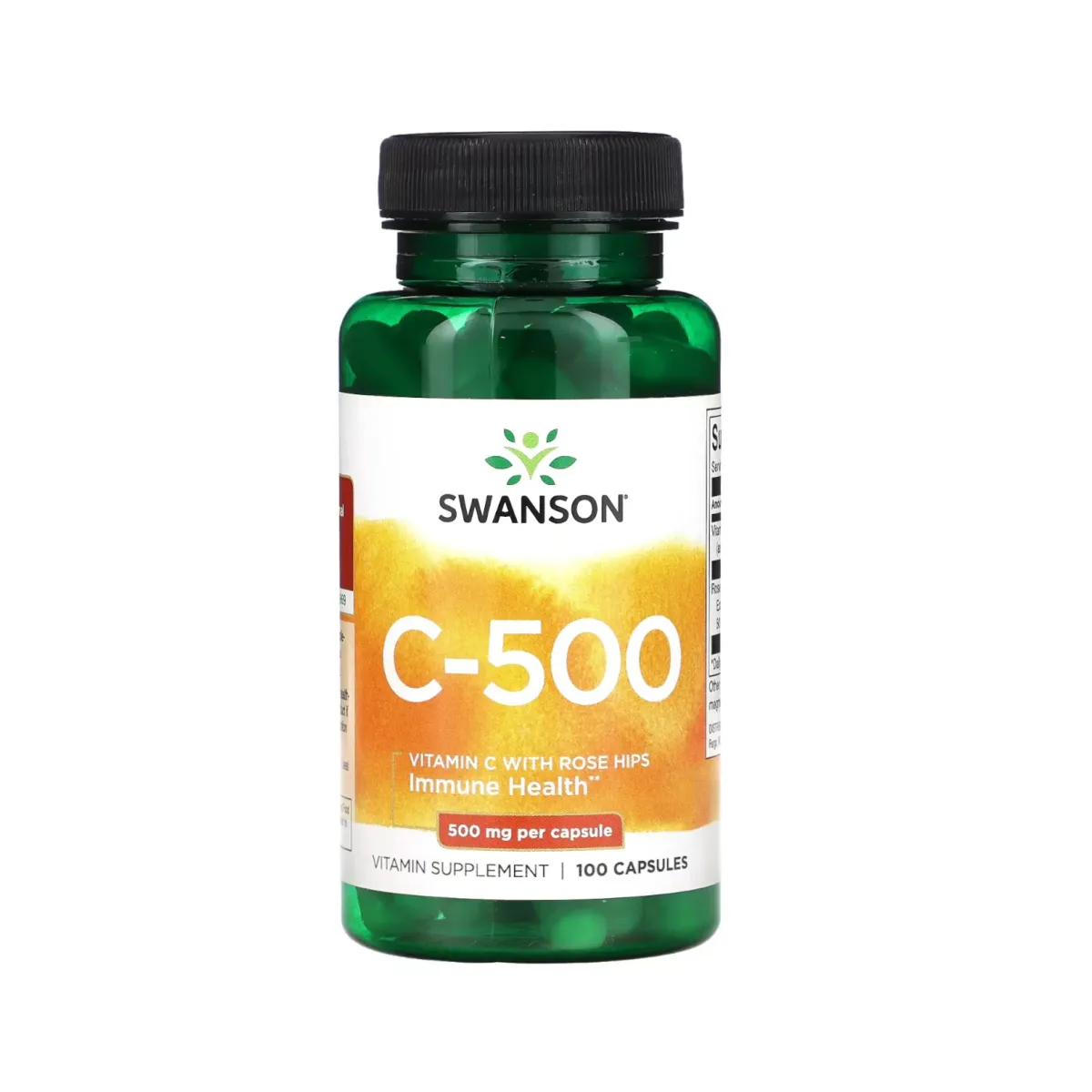 Vitamina C + Rosa Mosqueta 500mg Caps de Swanson - HSN