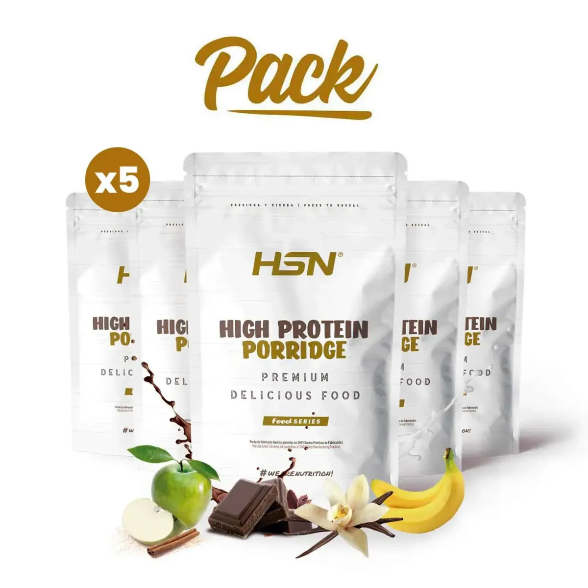 Oat Protein Porridge: Pack 5 Sachets of 1 Kg - HSN Packs