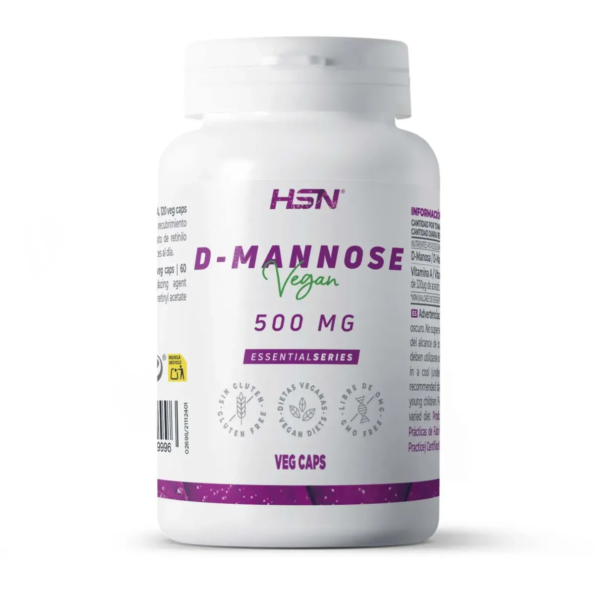 D-mannose 500mg - Exclusive Formula with Vitamin A - HSN