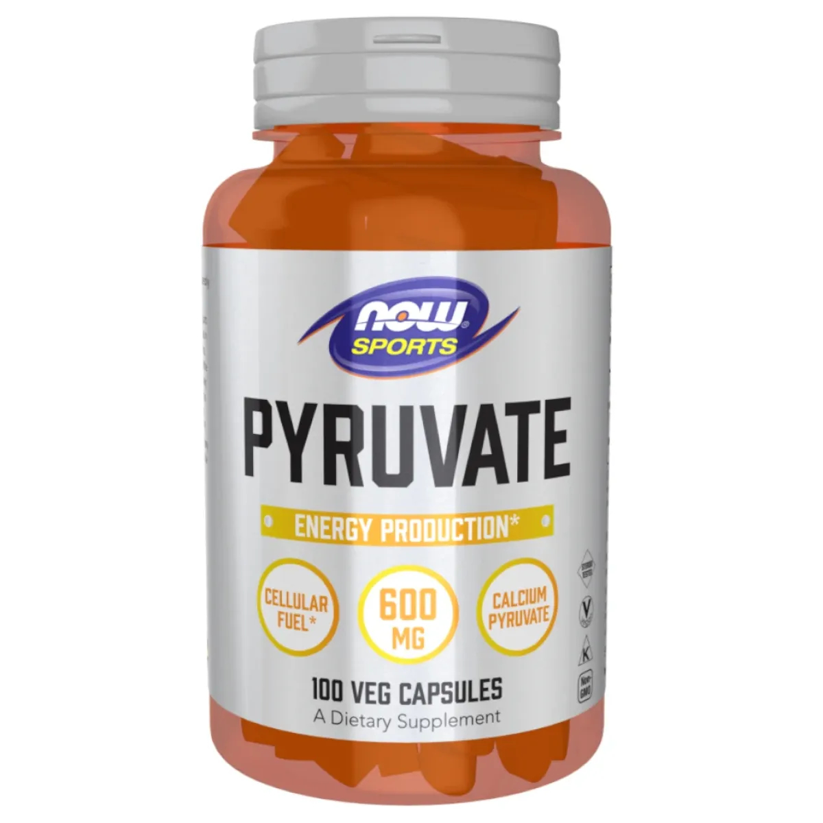 Pyruvate 600mg 100 Caps by Now Foods - GMO free - HSNstore